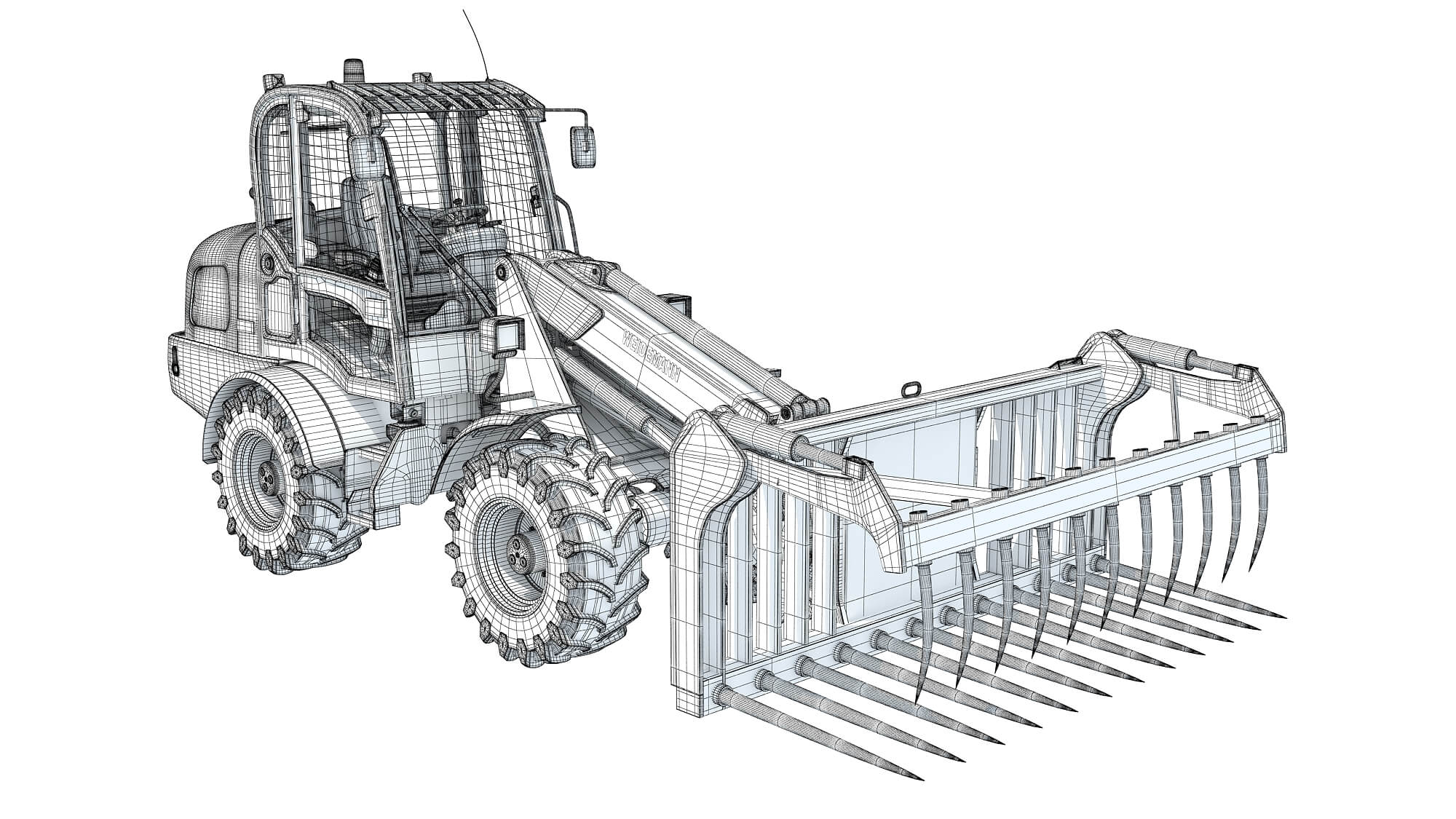 Weidemann Telehandler Forklift - 3D Model by 3D Horse