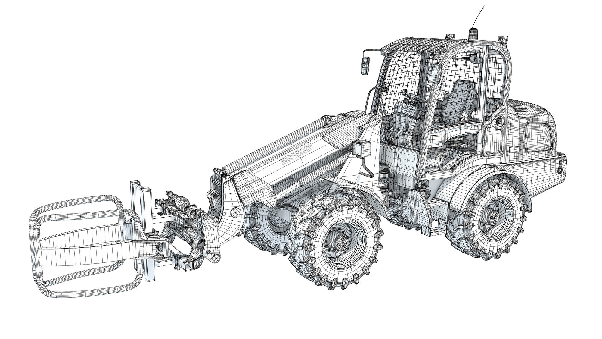Weidemann Telescopic Handler Forklift - 3D Model by 3D Horse