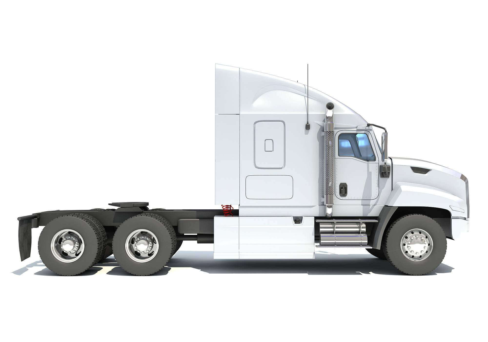 White Freightliner Truck - 3D Model by 3D Horse