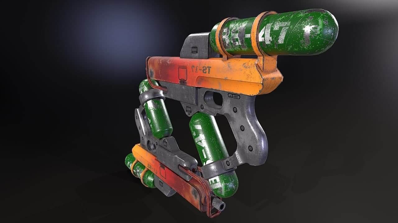 Gun 3D Render, Digital Art by 3D_Kod