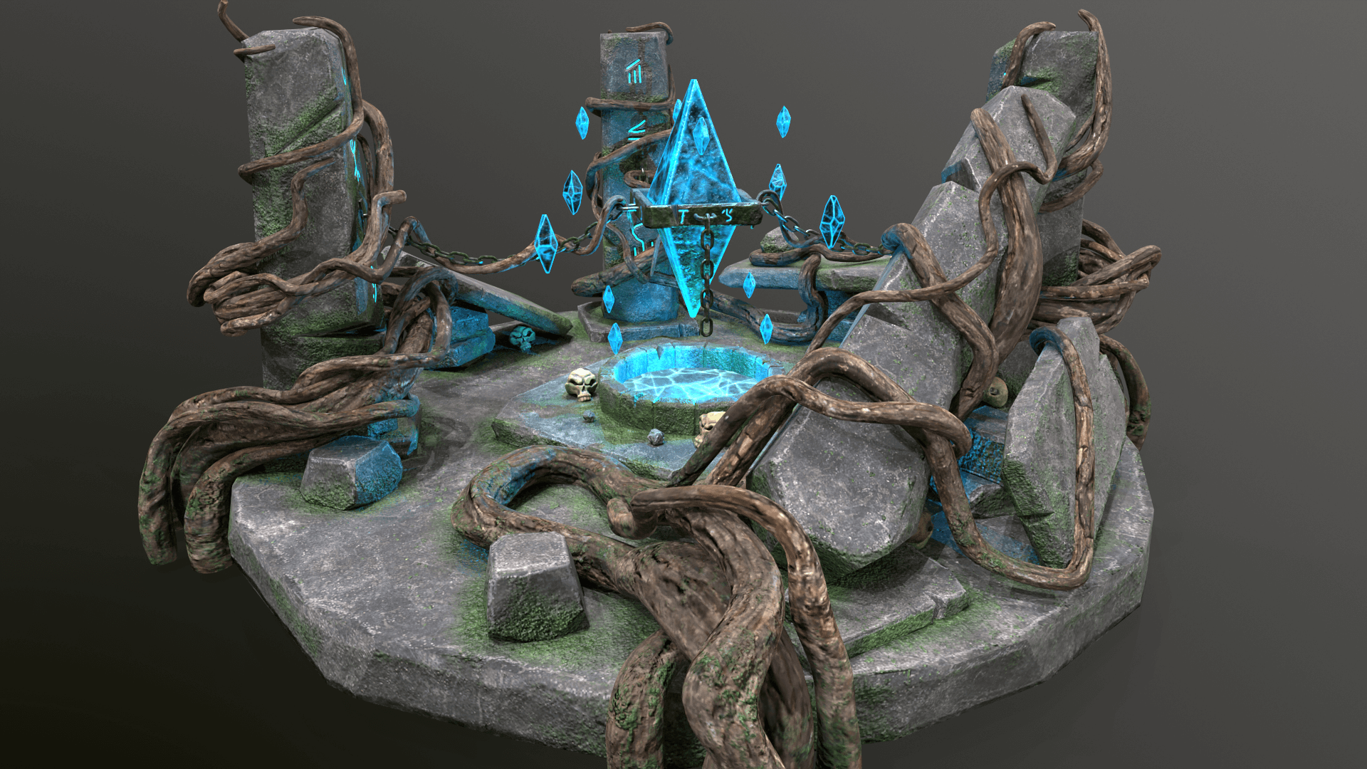 Magic Crystal 3D Render, Digital Art by 3D_Kod