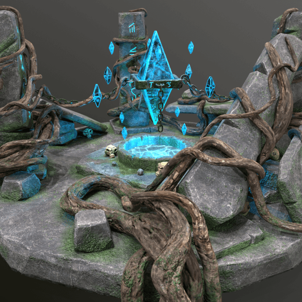 Stylized magic skulls 3D Render, Digital Art by 3D_Kod