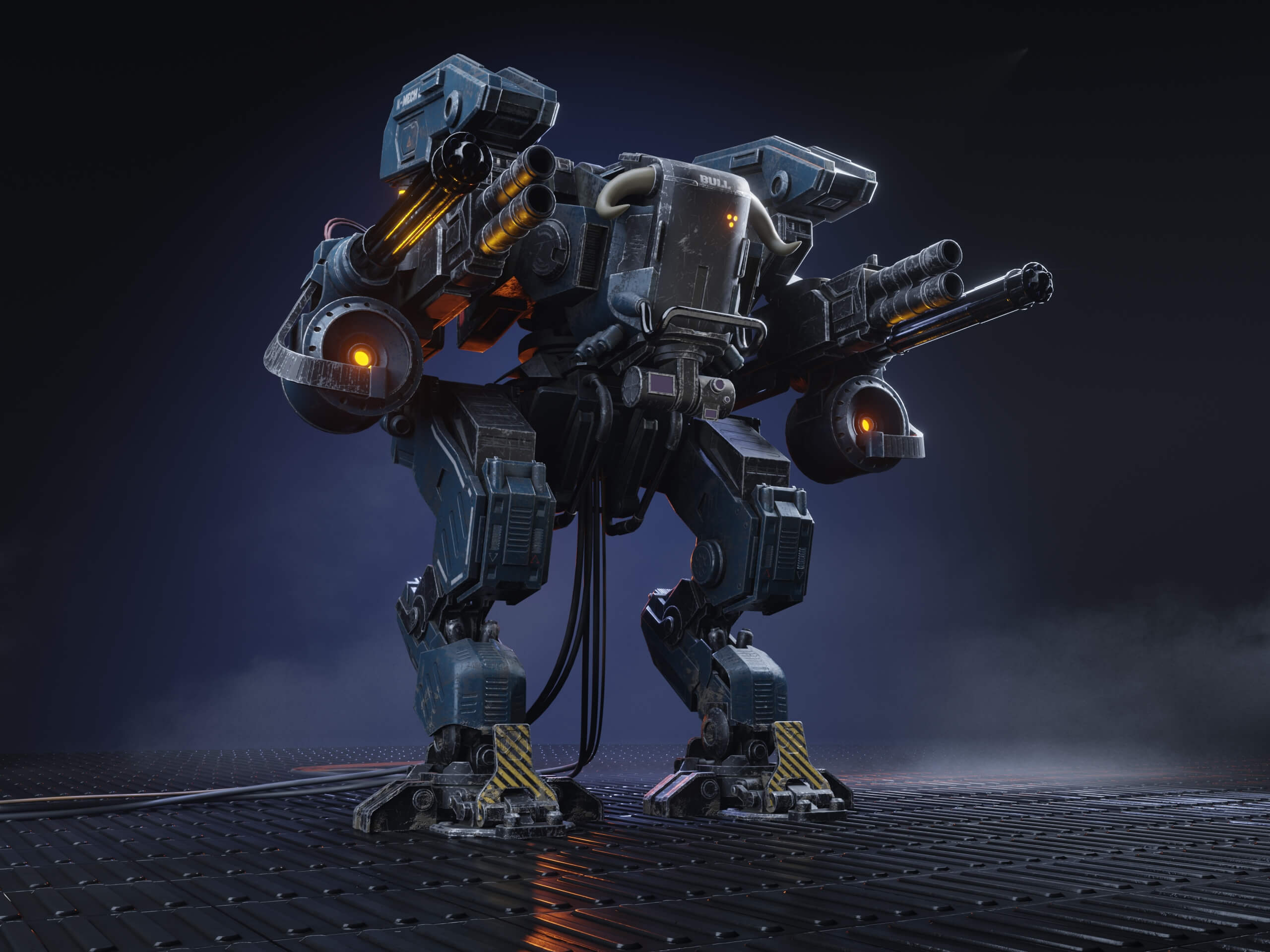 Mech 3D Render, Digital Art by 3D_Kod