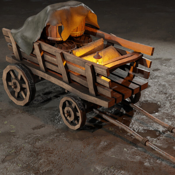 Medieval Merchant Cart