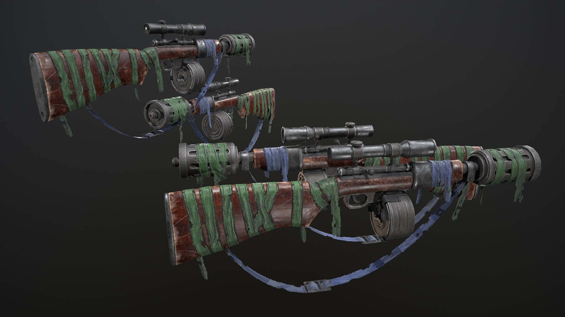 Stylized sniper rifle 3D Render, Digital Art by 3D_Kod