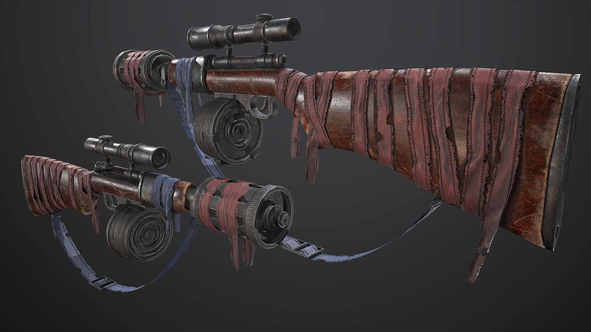 Stylized sniper rifle 3D Render, Digital Art by 3D_Kod