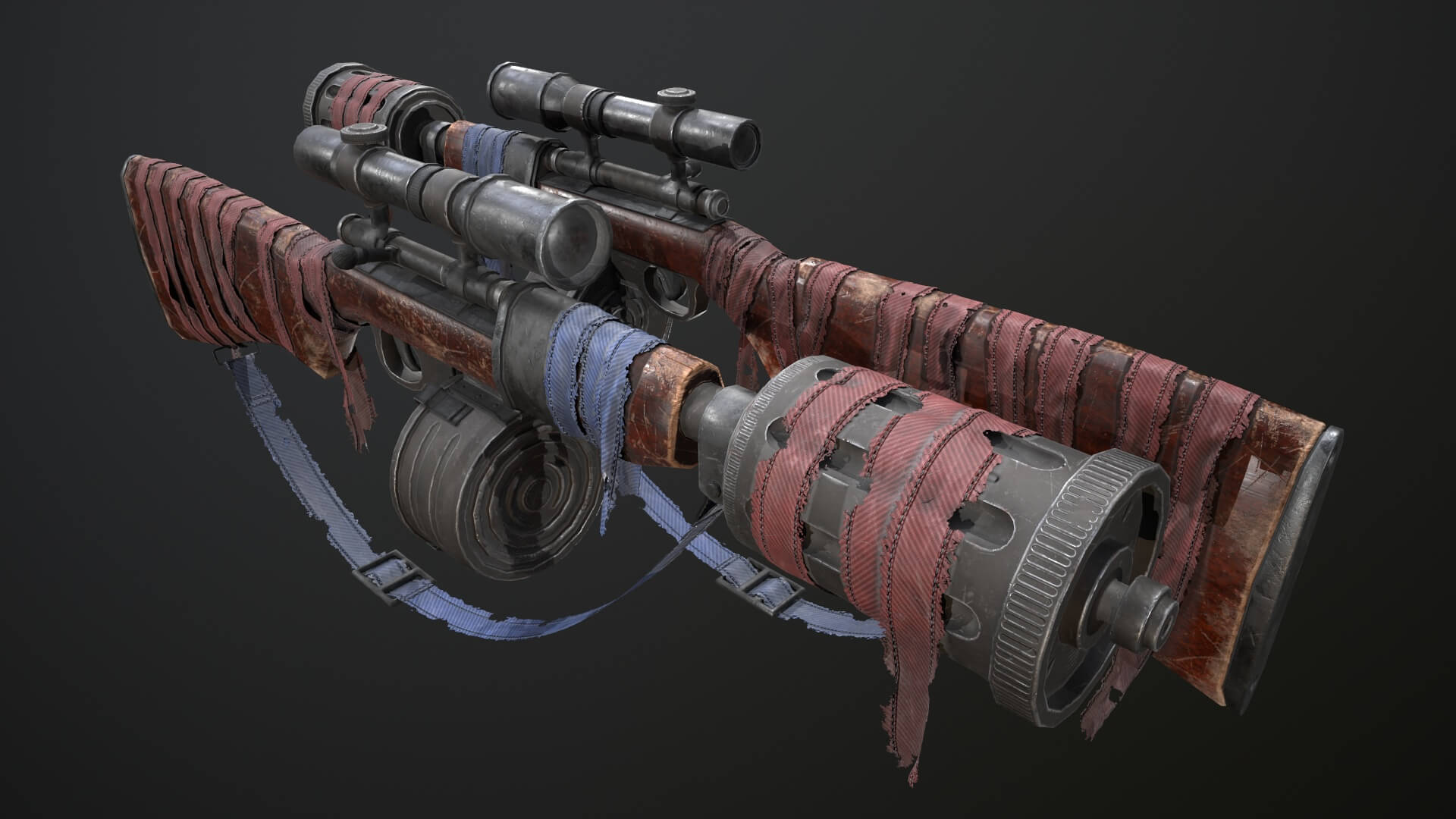 Stylized sniper rifle 3D Render, Digital Art by 3D_Kod