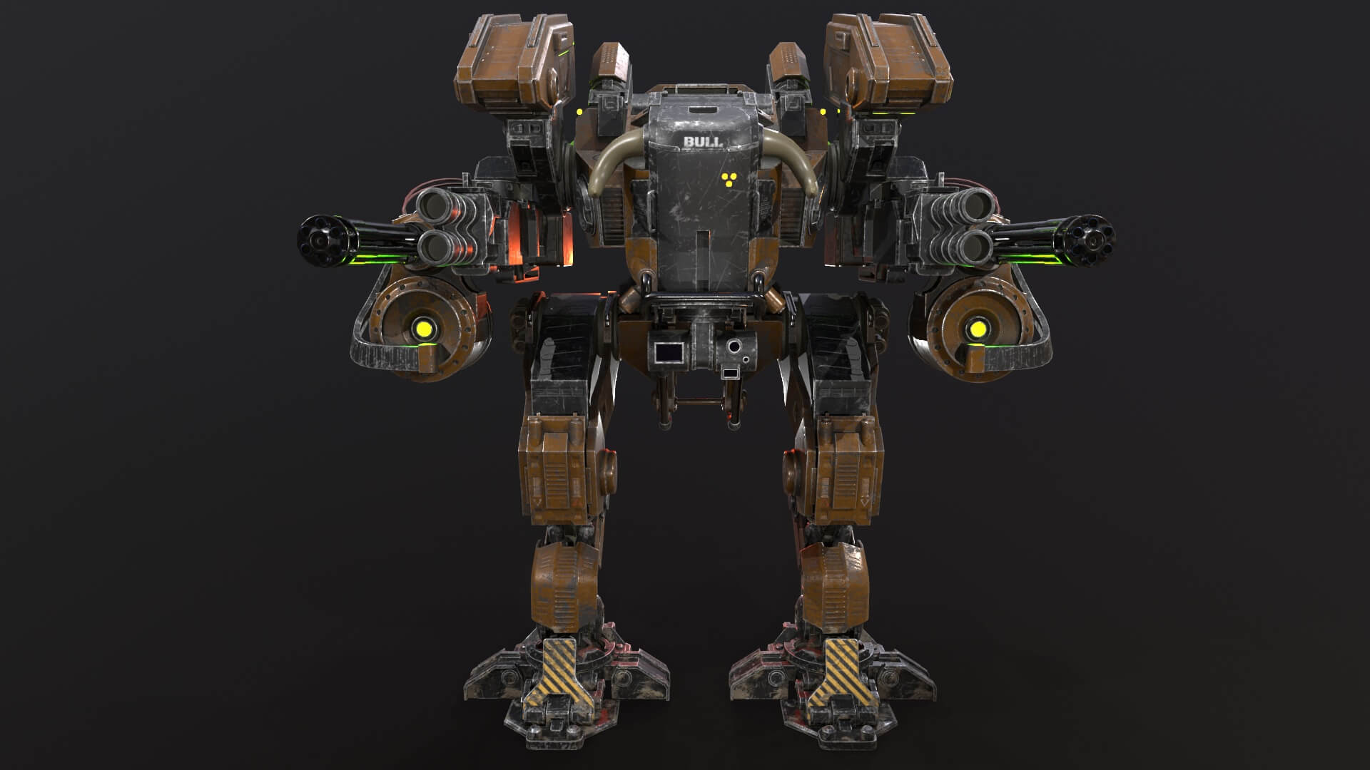 Mech in Military Style - 3D Model by 3D_Kod