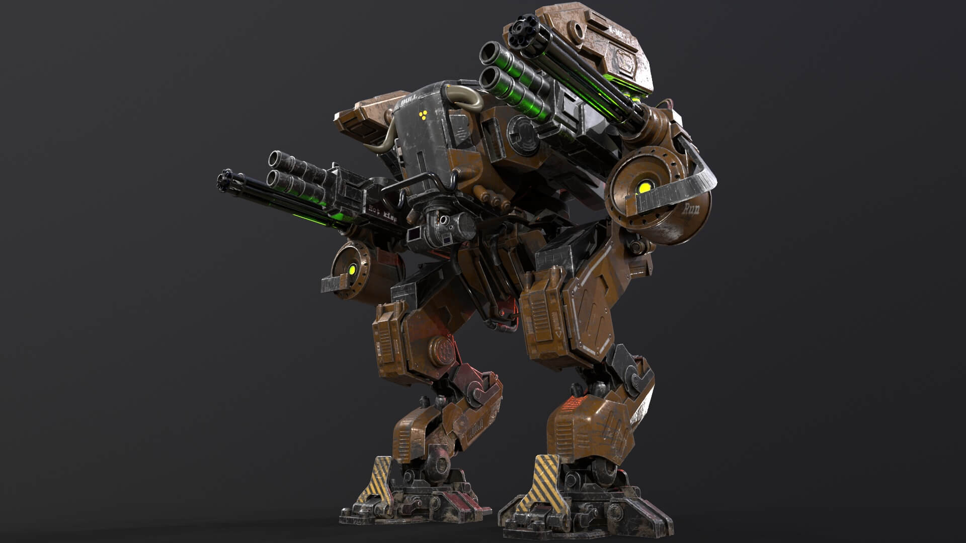 Mech in Military Style - 3D Model by 3D_Kod