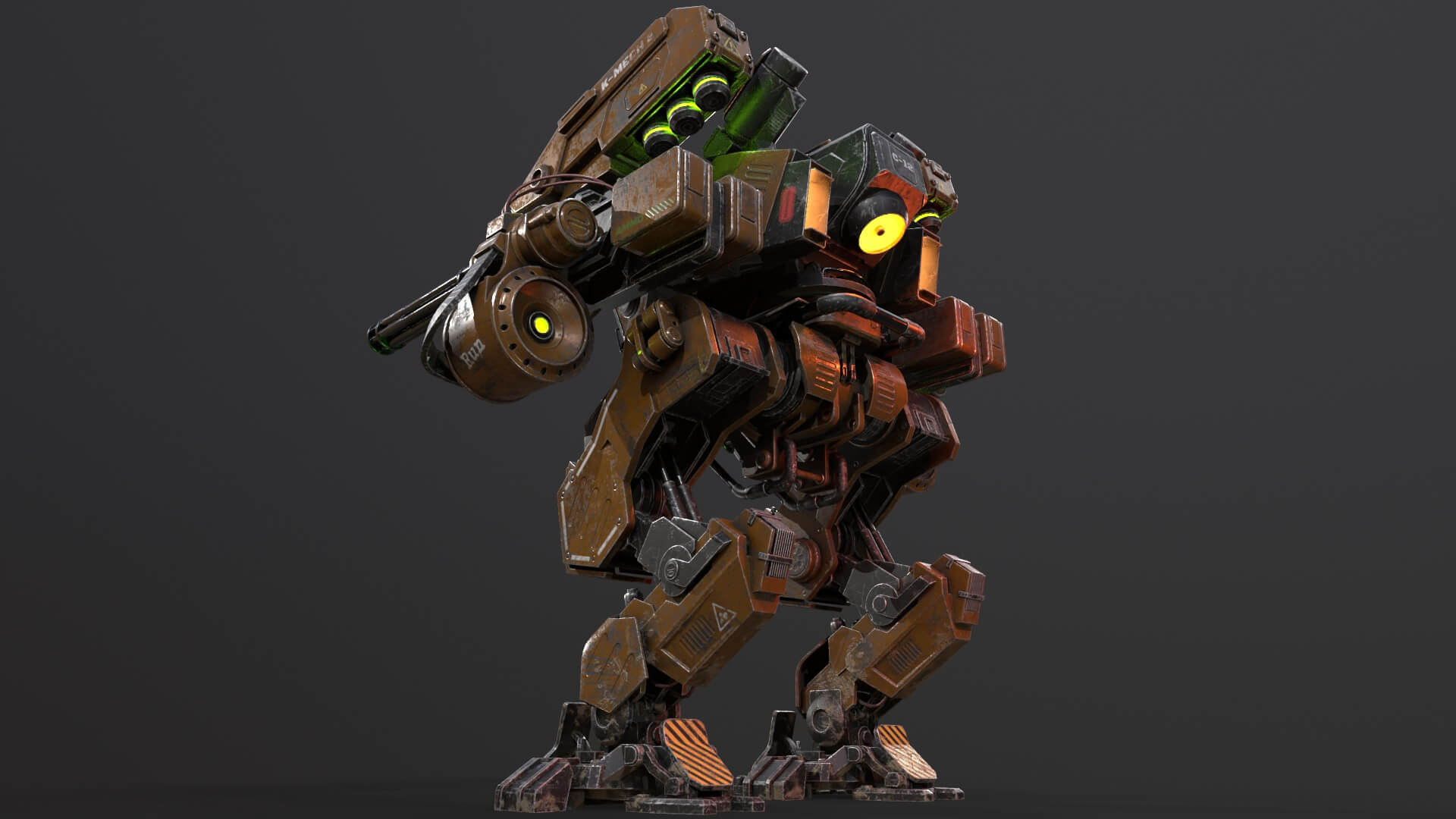 Mech in Military Style - 3D Model by 3D_Kod