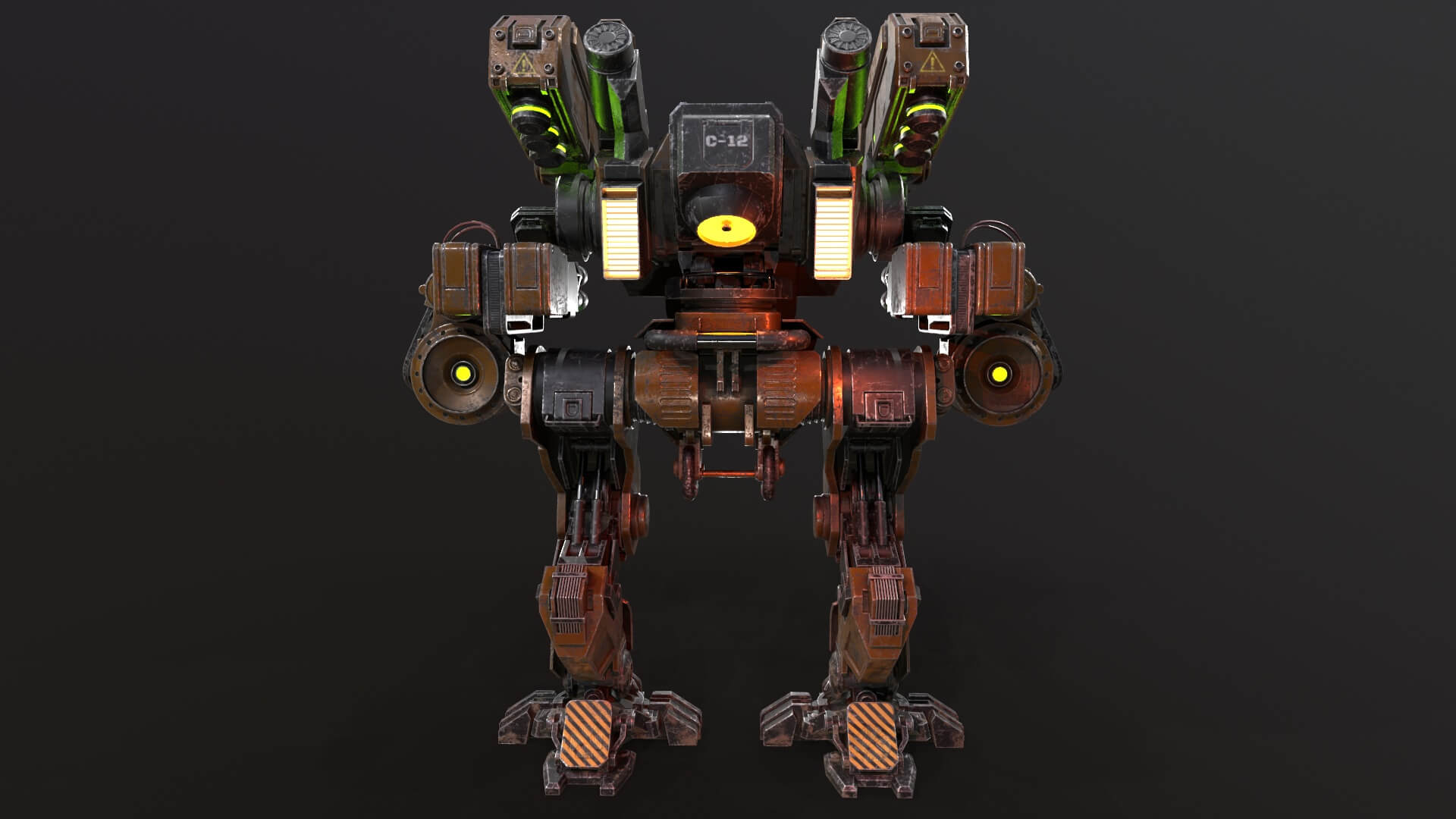 Mech in Military Style - 3D Model by 3D_Kod
