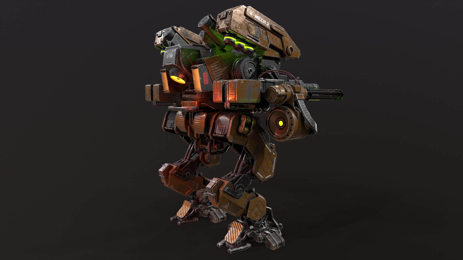 Mech in Military Style - 3D Model by 3D_Kod