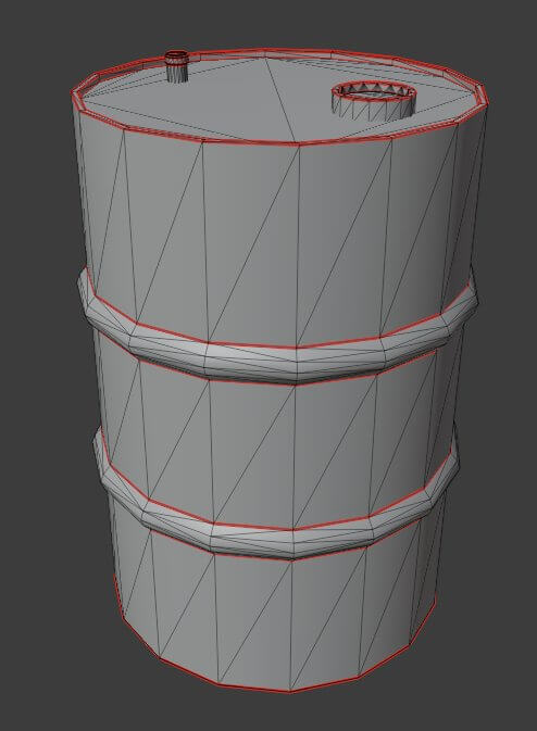Metal Barrel with Elements of Dirt Rust and Stickers - 3D Model by 3D_Kod