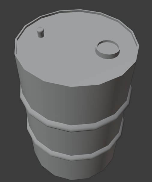 Metal Barrel with Elements of Dirt Rust and Stickers - 3D Model by 3D_Kod