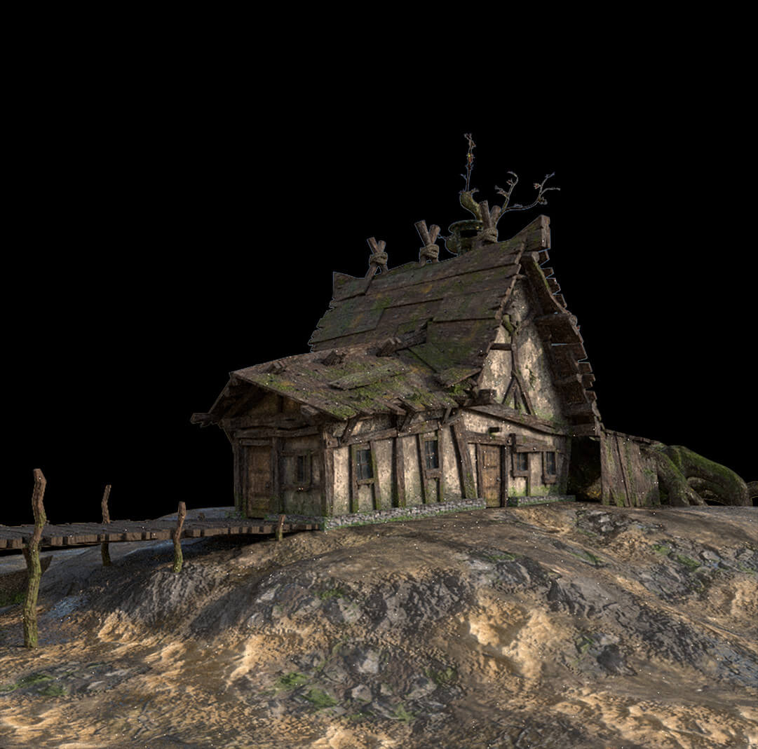Scene Old House - 3D Model by 3D_Kod