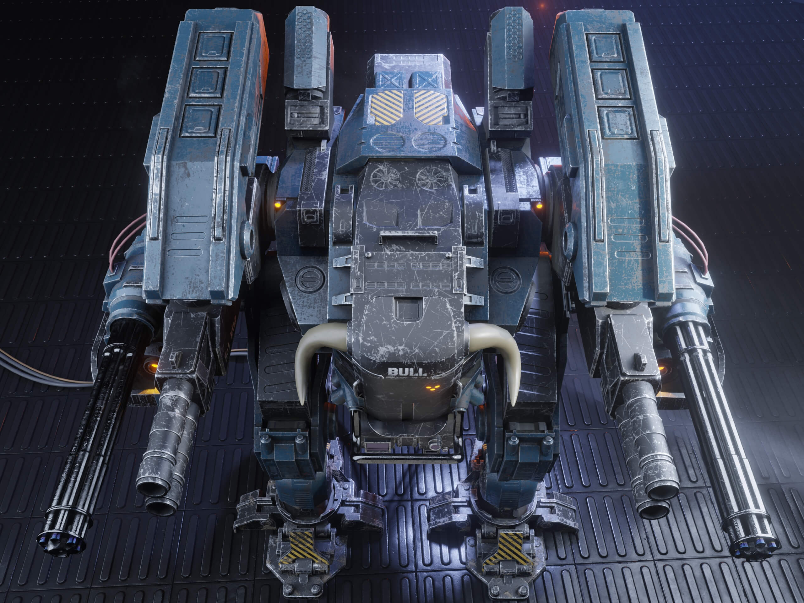 Realistic Mech in Military Style - 3D Model by 3D_Kod