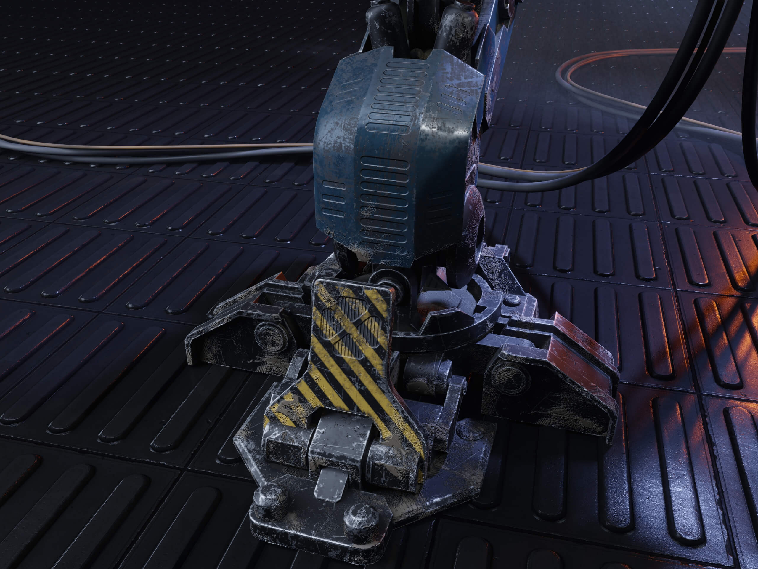 Realistic Mech in Military Style - 3D Model by 3D_Kod