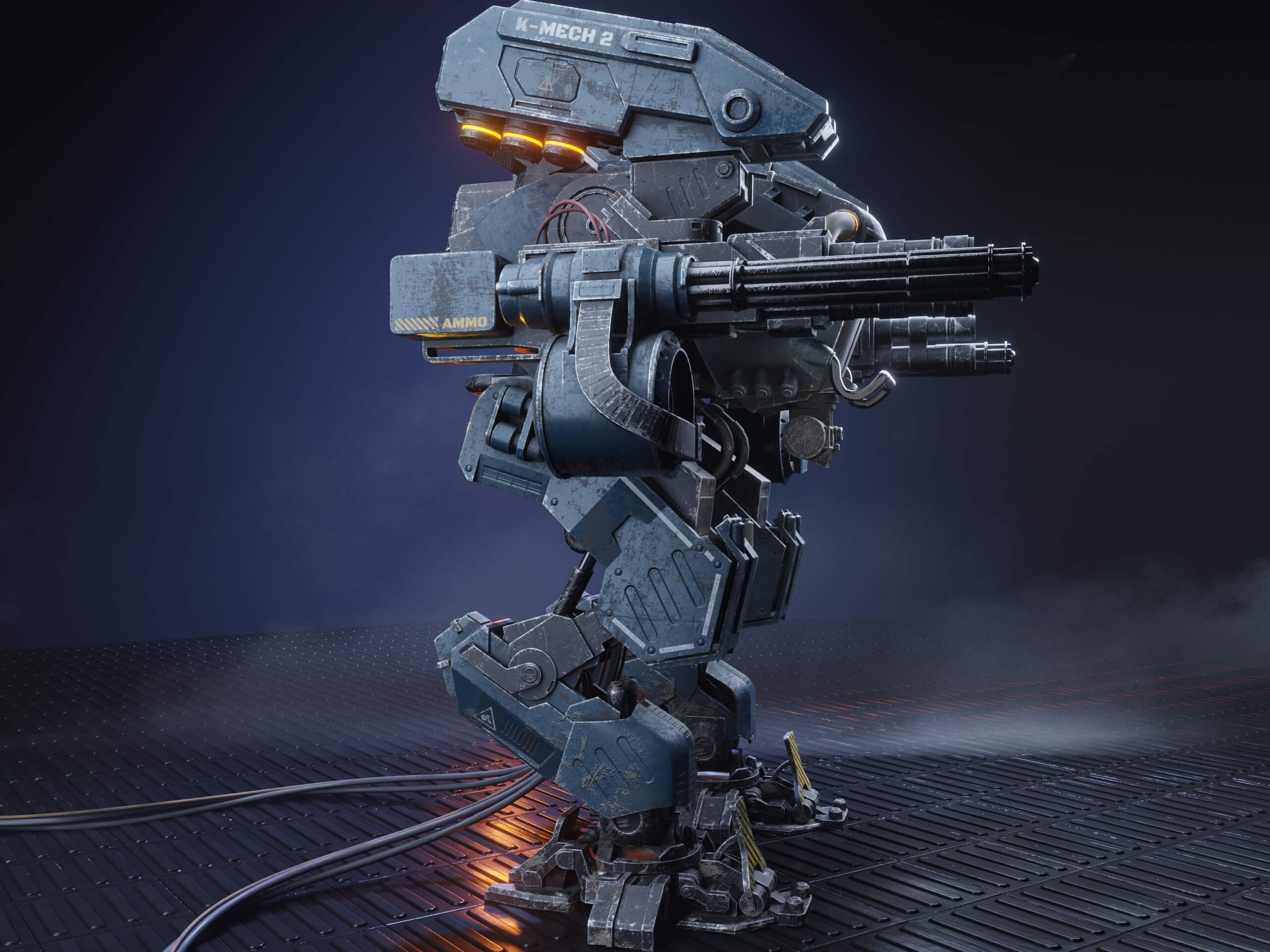 Realistic Mech in Military Style - 3D Model by 3D_Kod