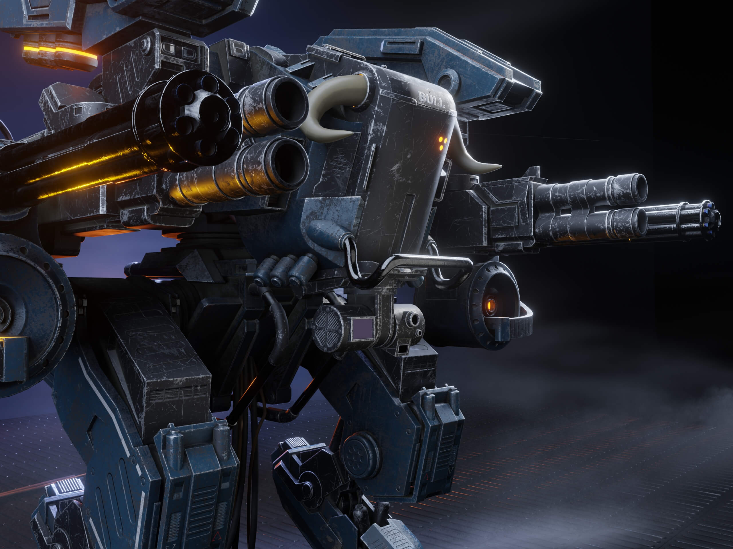 Realistic Mech in Military Style - 3D Model by 3D_Kod