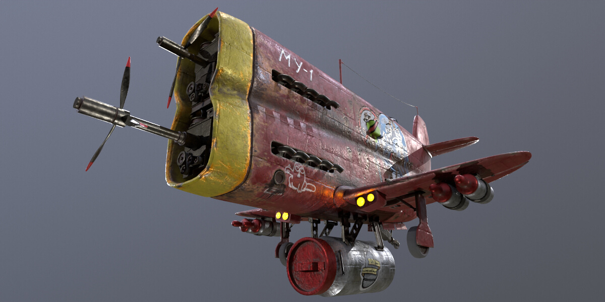 Set of Stylized Realistic Airplanes - 3D Model by 3D_Kod