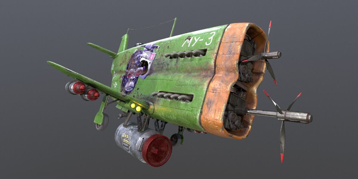 Set of Stylized Realistic Airplanes - 3D Model by 3D_Kod