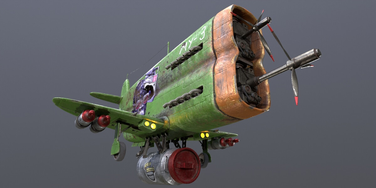 Set of Stylized Realistic Airplanes - 3D Model by 3D_Kod