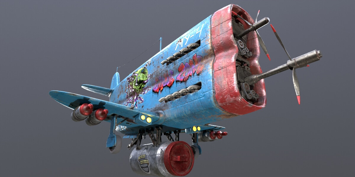 Set of Stylized Realistic Airplanes - 3D Model by 3D_Kod