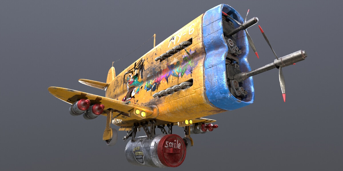 Set of Stylized Realistic Airplanes - 3D Model by 3D_Kod