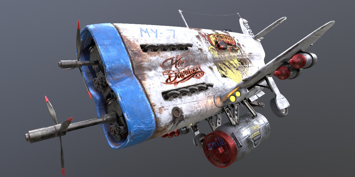 Set of Stylized Realistic Airplanes - 3D Model by 3D_Kod