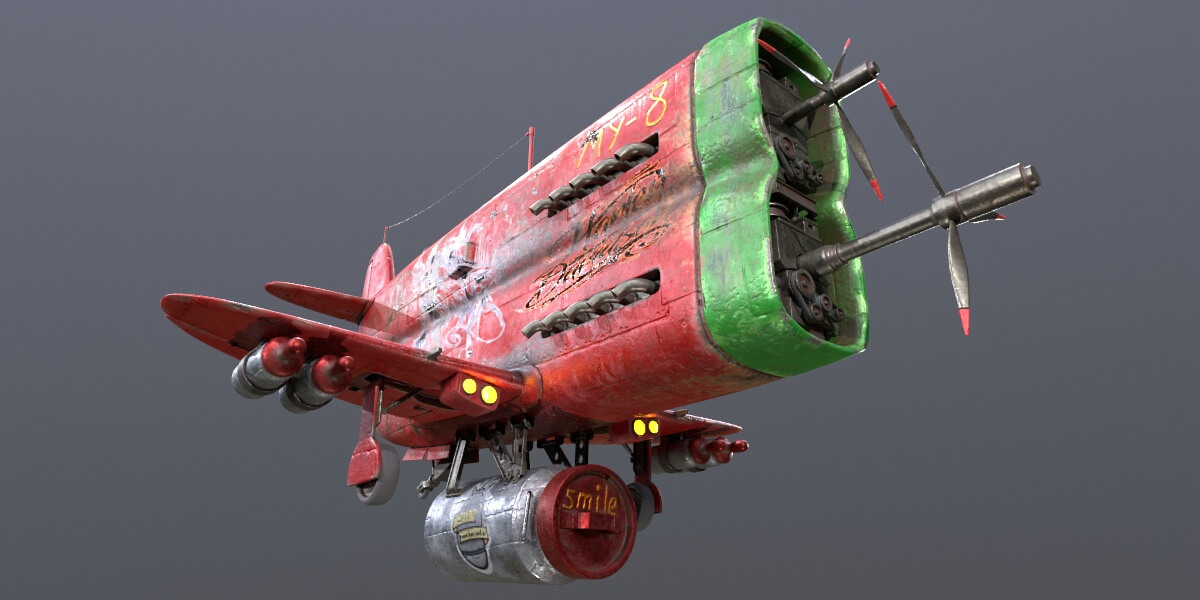 Set of Stylized Realistic Airplanes - 3D Model by 3D_Kod