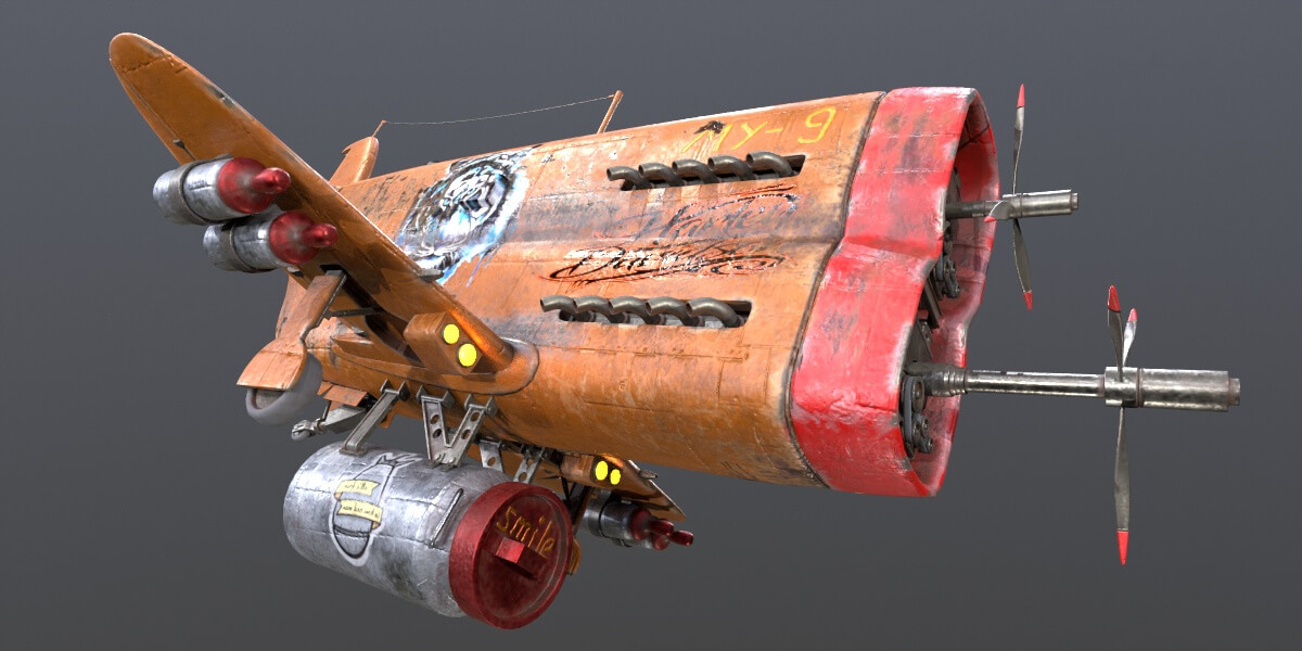 Set of Stylized Realistic Airplanes - 3D Model by 3D_Kod