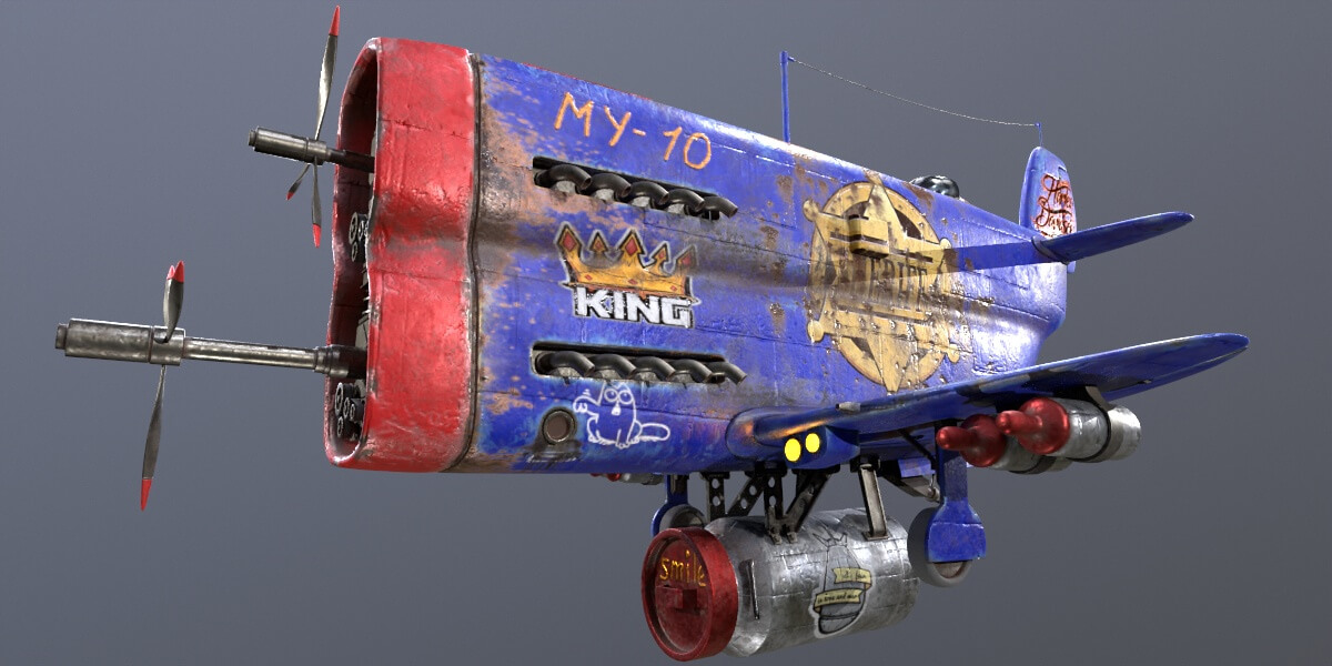 Set of Stylized Realistic Airplanes - 3D Model by 3D_Kod