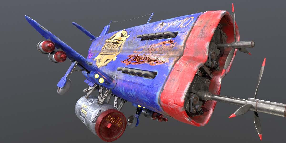 Set of Stylized Realistic Airplanes - 3D Model by 3D_Kod