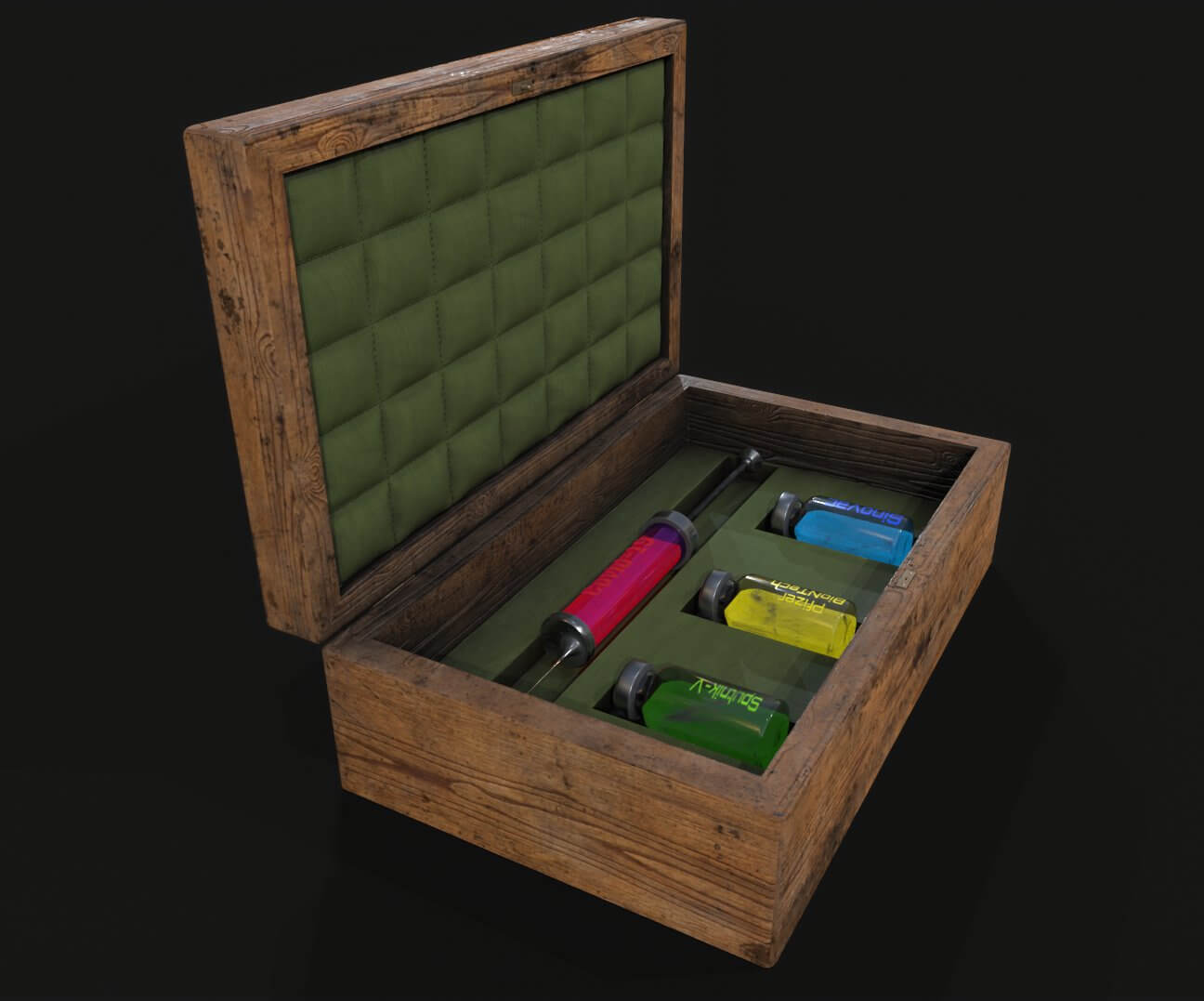Stylized Box with Covid-19 Virus and Vaccines 3D Model by 3D_Kod