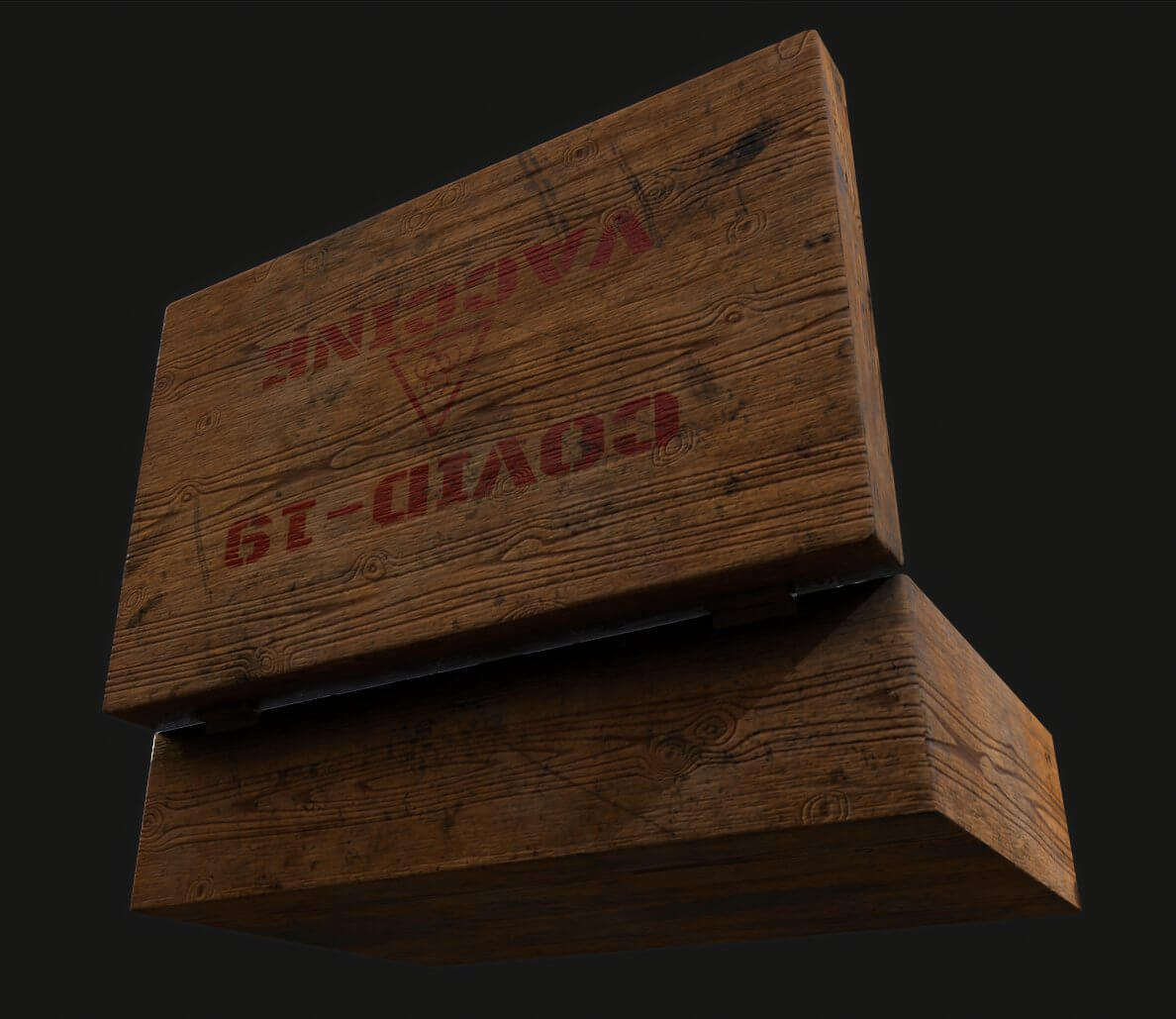 Stylized Box with Covid-19 Virus and Vaccines 3D Model by 3D_Kod