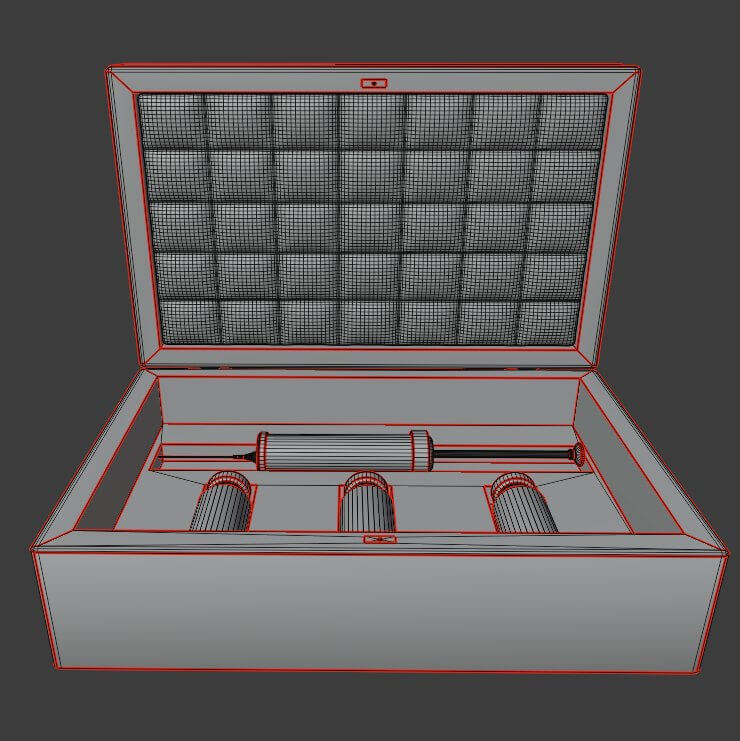 Stylized Box with Covid-19 Virus and Vaccines 3D Model by 3D_Kod