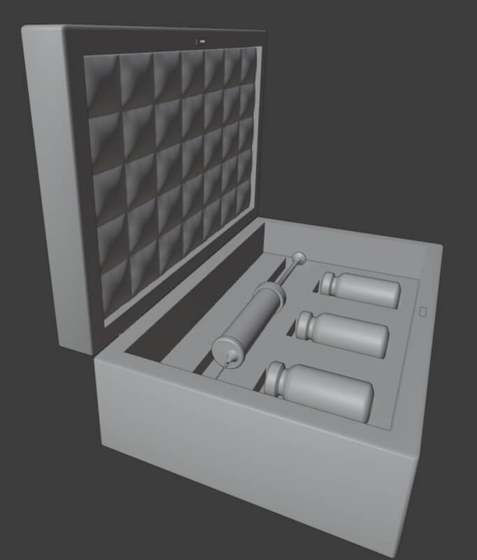 Stylized Box with Covid-19 Virus and Vaccines 3D Model by 3D_Kod