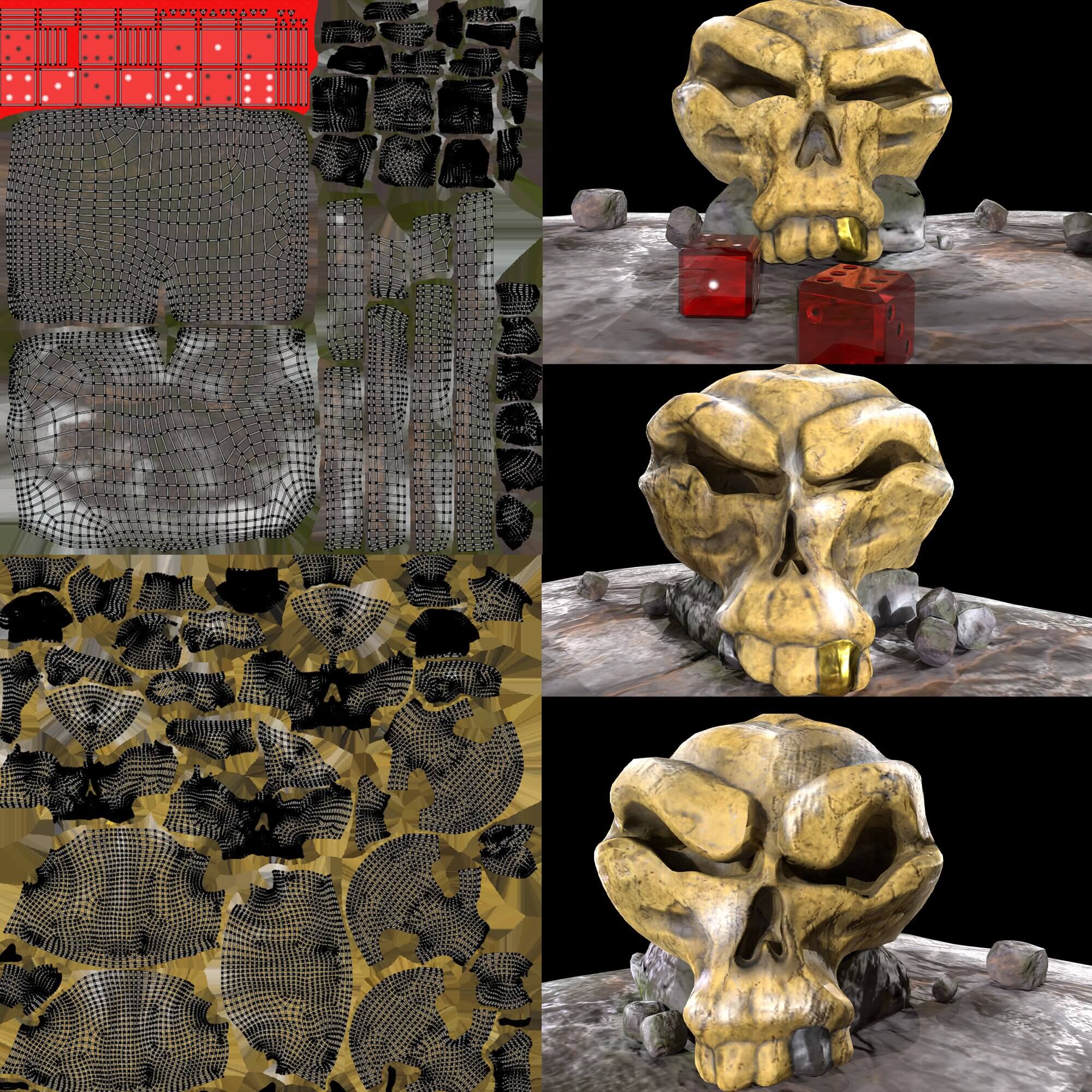 Stylized Magic Skulls - 3D Model by 3D_Kod