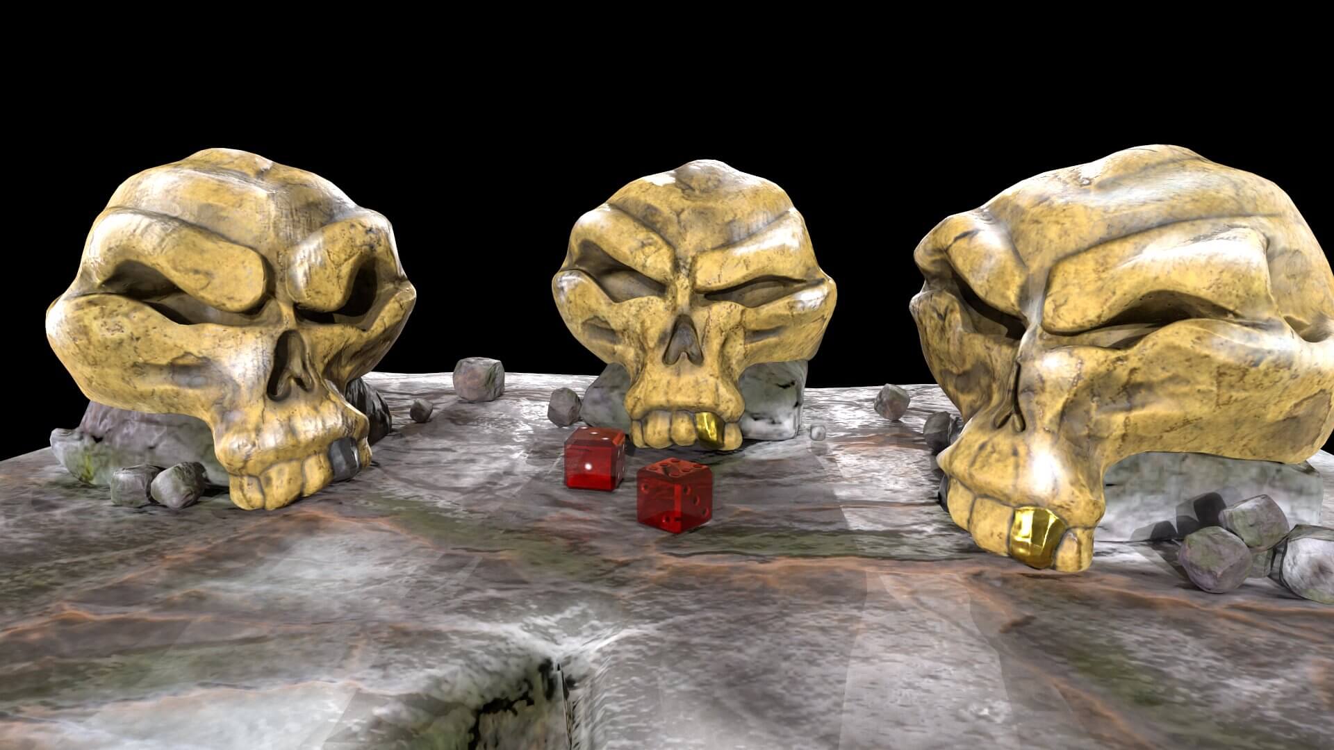 Stylized Magic Skulls - 3D Model by 3D_Kod