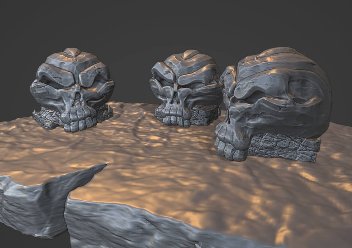 Stylized Magic Skulls - 3D Model by 3D_Kod