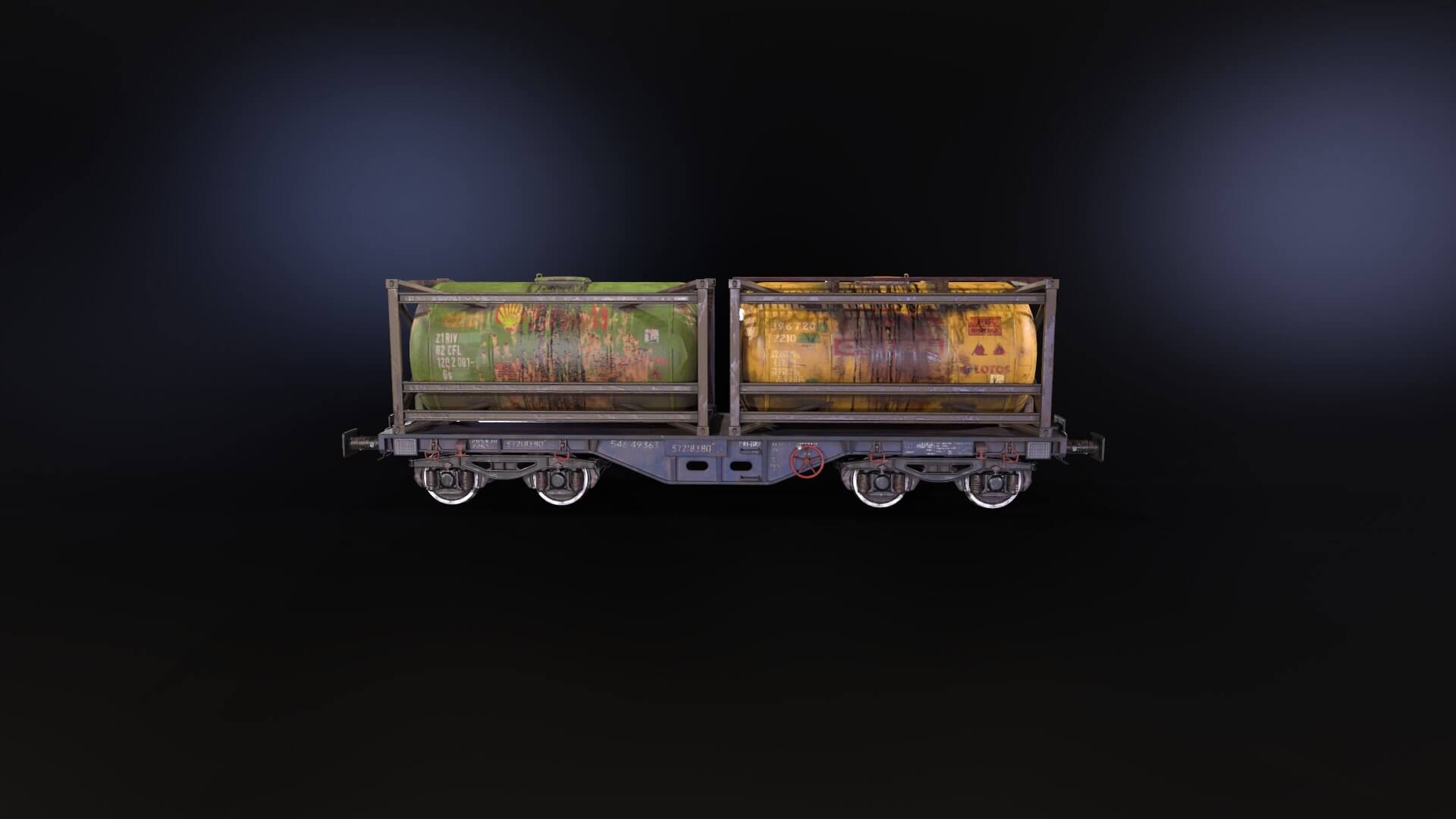 Stylized Railway Wagon with Tanks - 3D Model by 3D_Kod