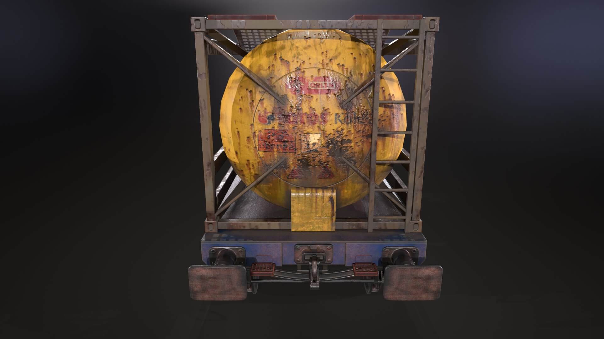 Stylized Railway Wagon with Tanks - 3D Model by 3D_Kod
