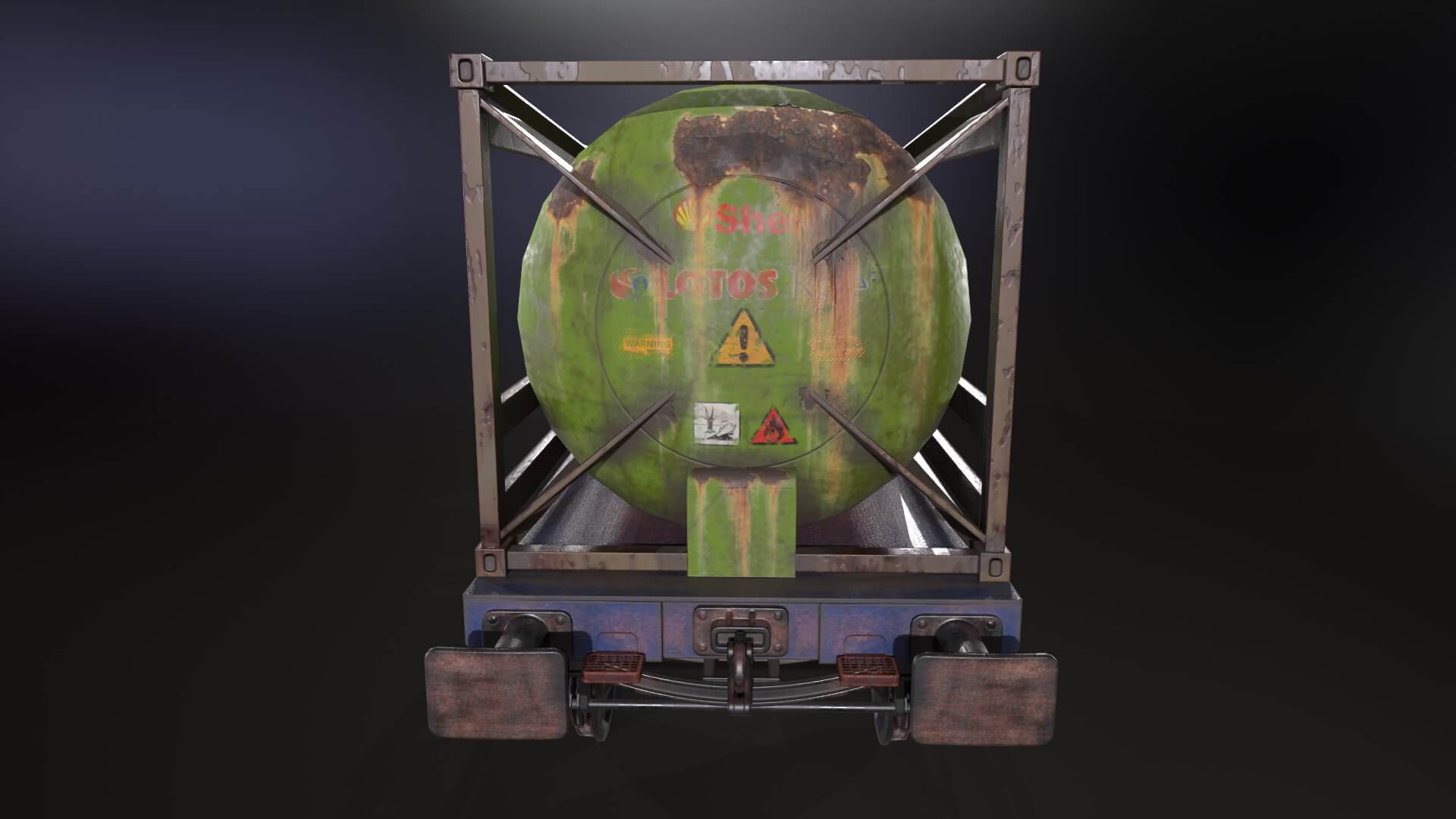 Stylized Railway Wagon with Tanks - 3D Model by 3D_Kod
