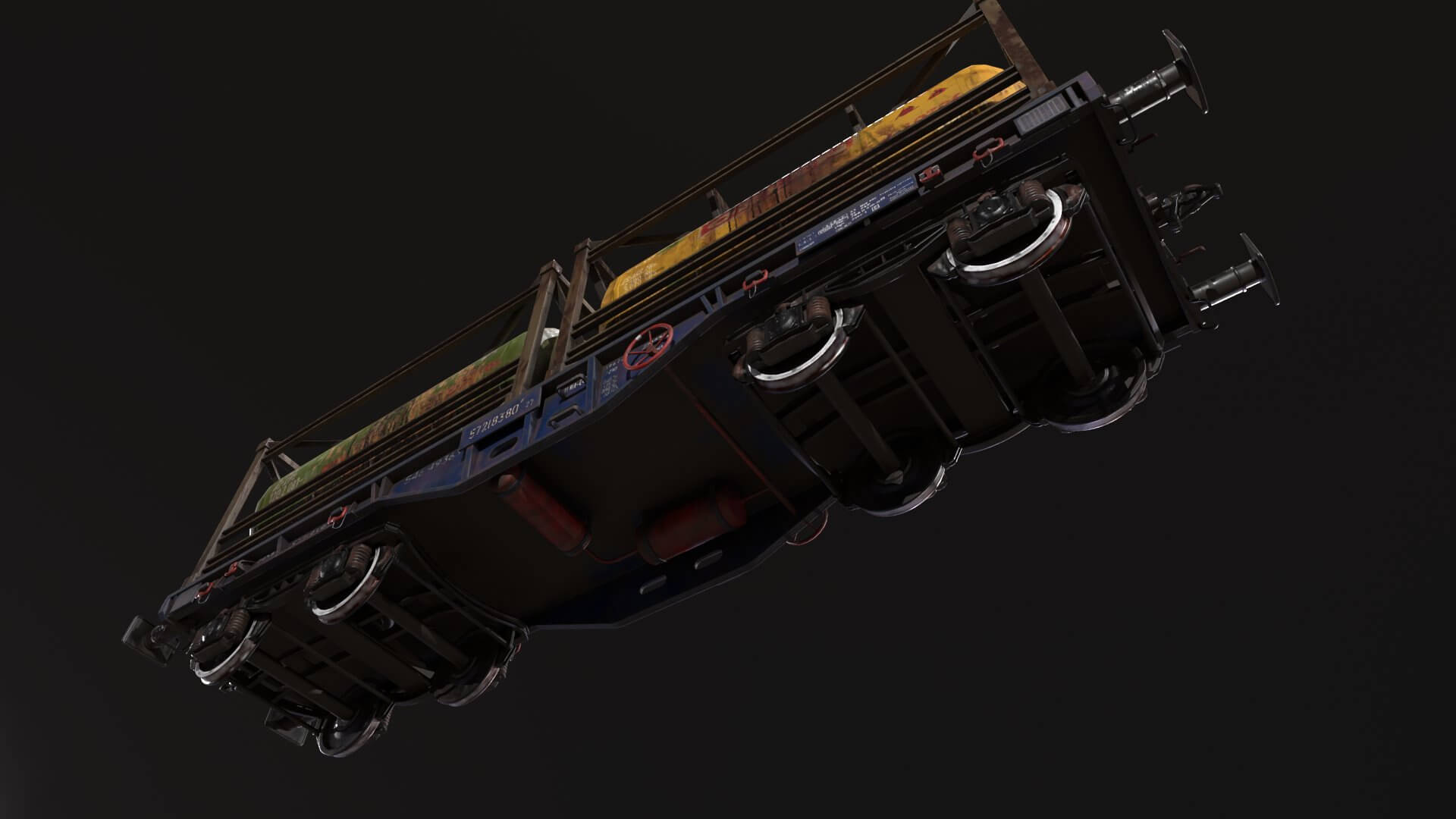 Stylized Railway Wagon with Tanks - 3D Model by 3D_Kod