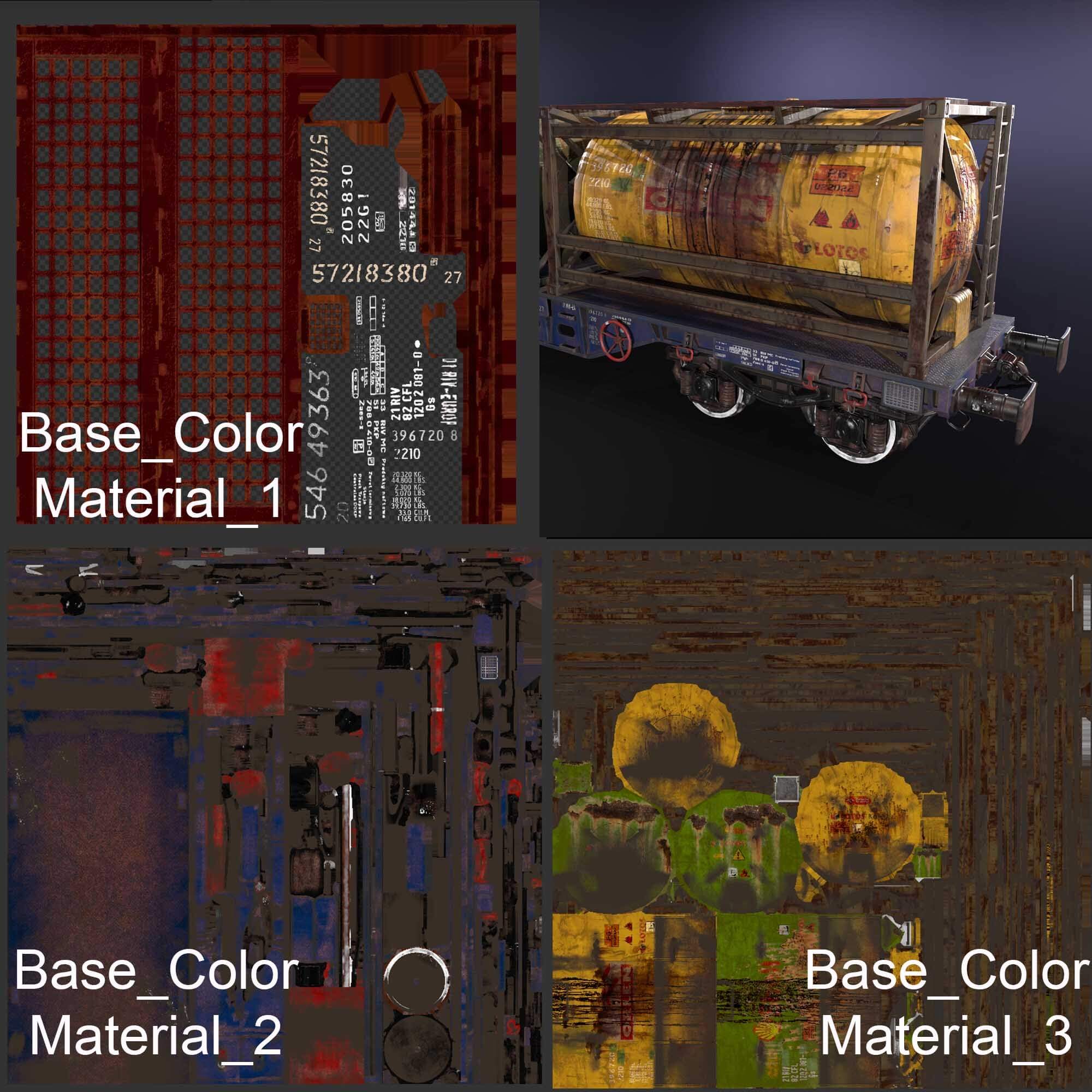 Stylized Railway Wagon with Tanks - 3D Model by 3D_Kod