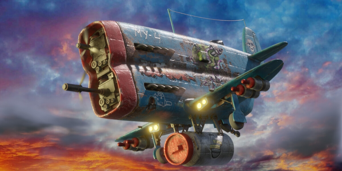 Stylized Realistic Blue Airplane - 3D Model by 3D_Kod