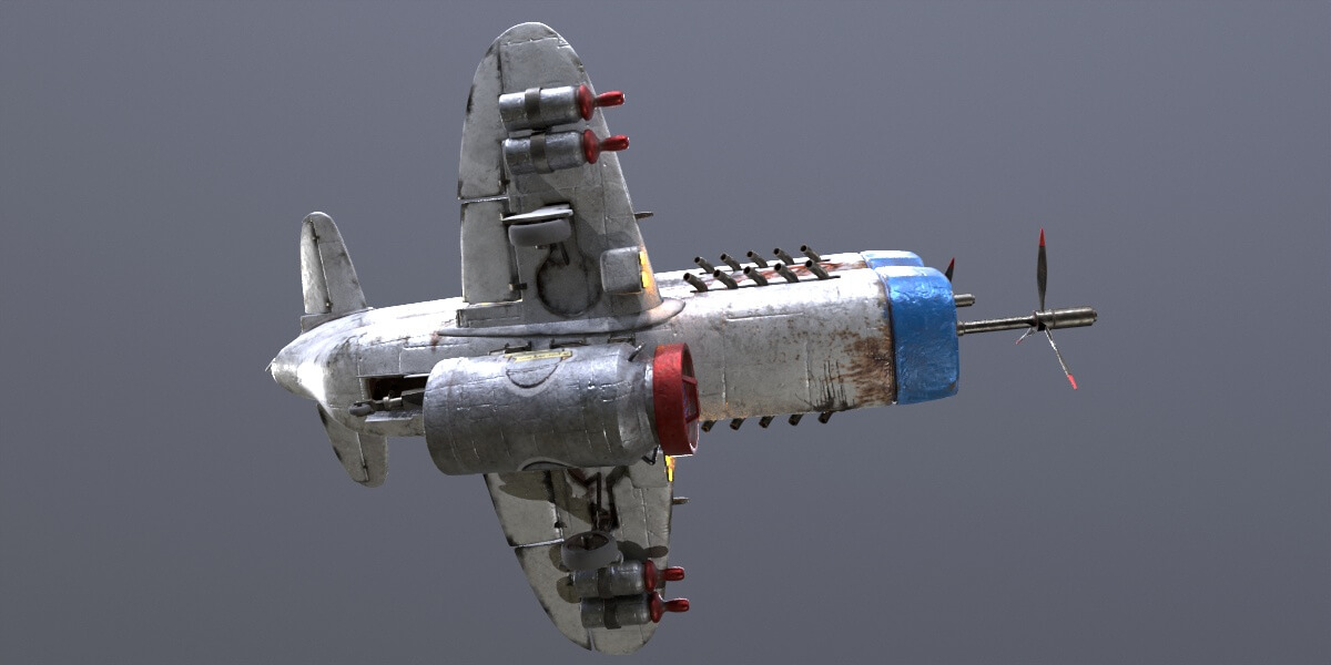 Stylized White Airplane - 3D Model by 3D_Kod