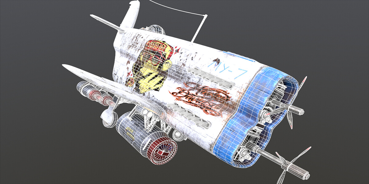 Stylized White Airplane - 3D Model by 3D_Kod