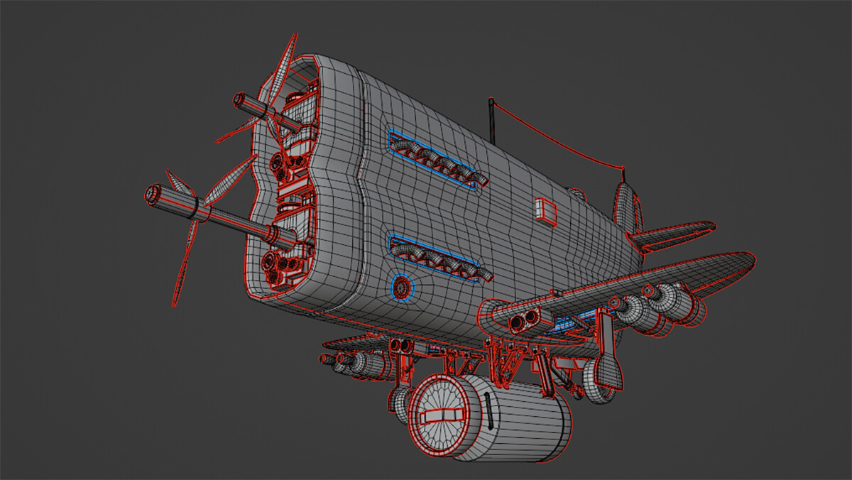 Stylized White Airplane - 3D Model by 3D_Kod