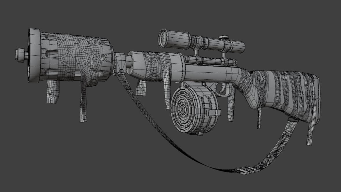 Stylized Sniper Rifle - 3D Model by 3D_Kod